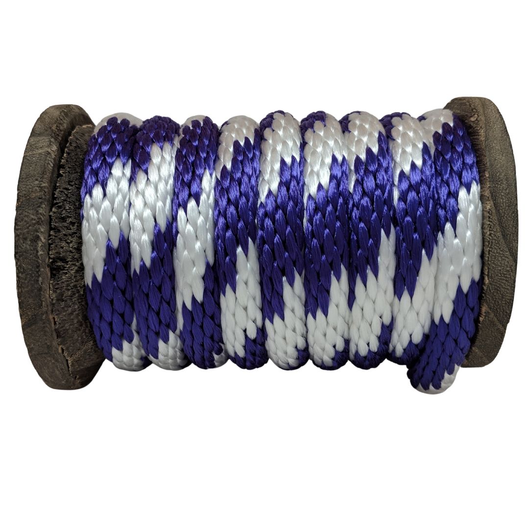 Ravenox USA-Made Derby Rope: Purple & White Solid Braid | Diverse Uses