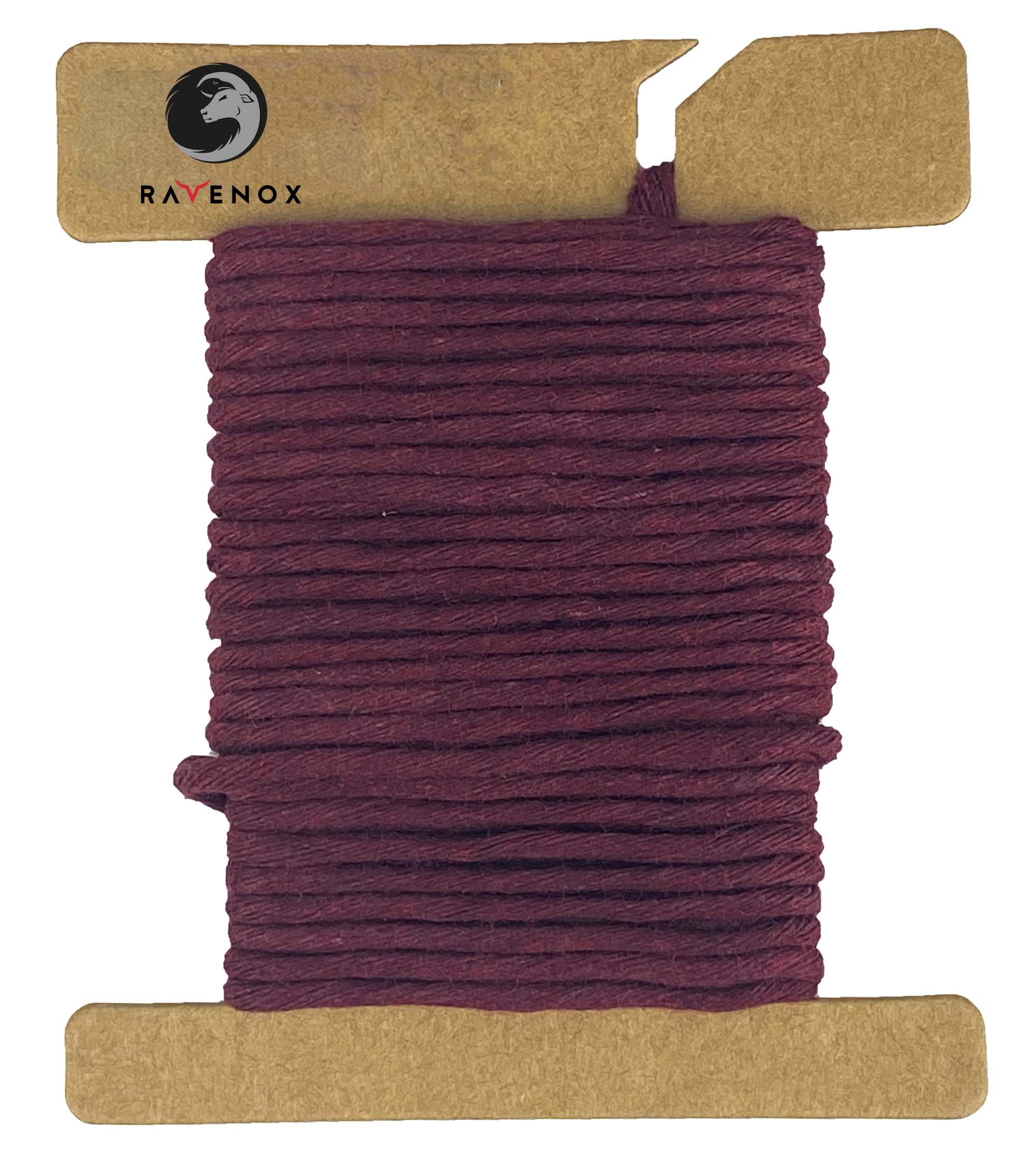 Ravenox Burgundy Macrame Cord - 2mm & 3mm Single Strand