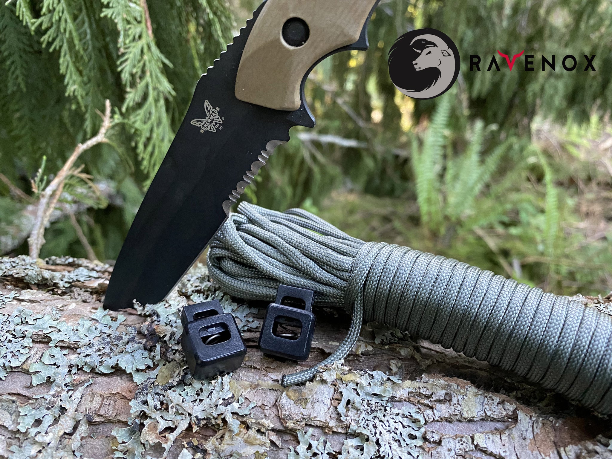 Ravenox Unique Square Cord Locks | For Parachute Cord Projects