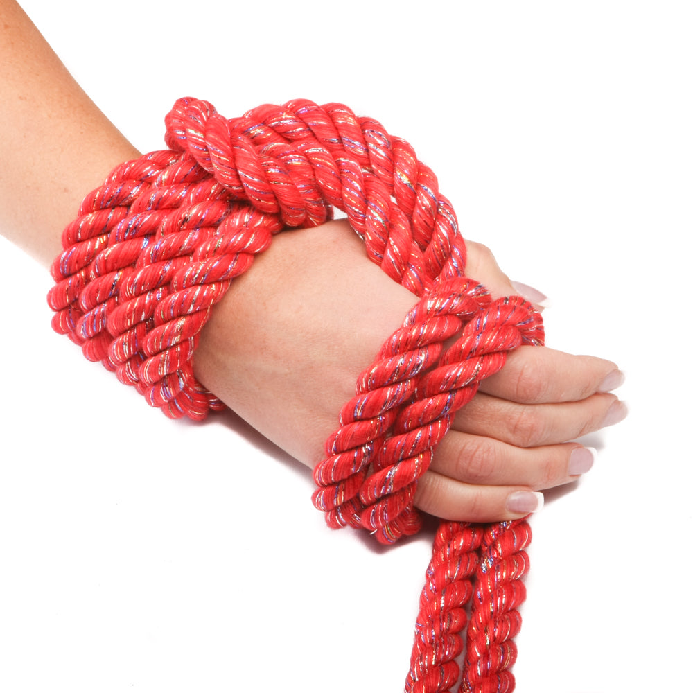 Ravenox Red Glitter Cotton Rope | Twisted Cotton at Low Prices