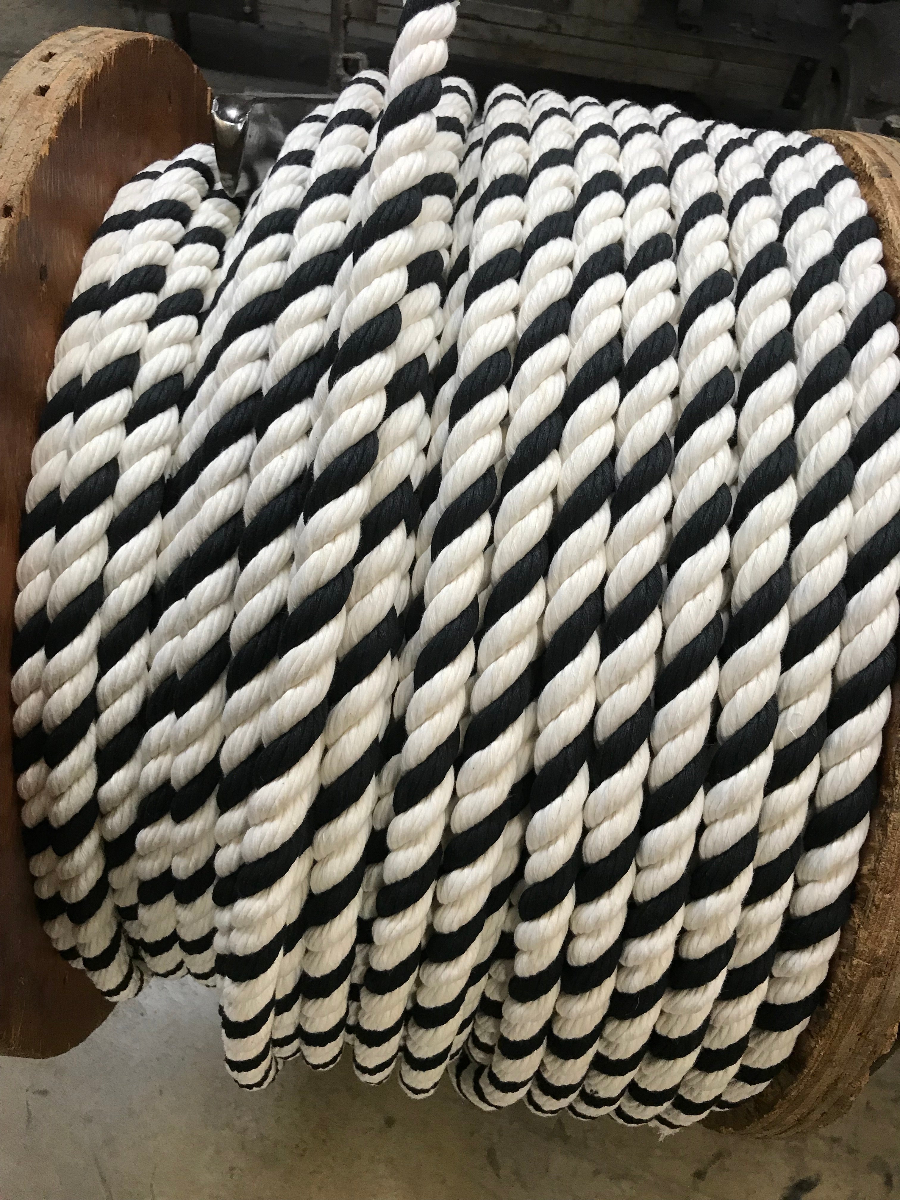 Black & White Twisted Rope | Cotton Cord in Color Combinations – Ravenox