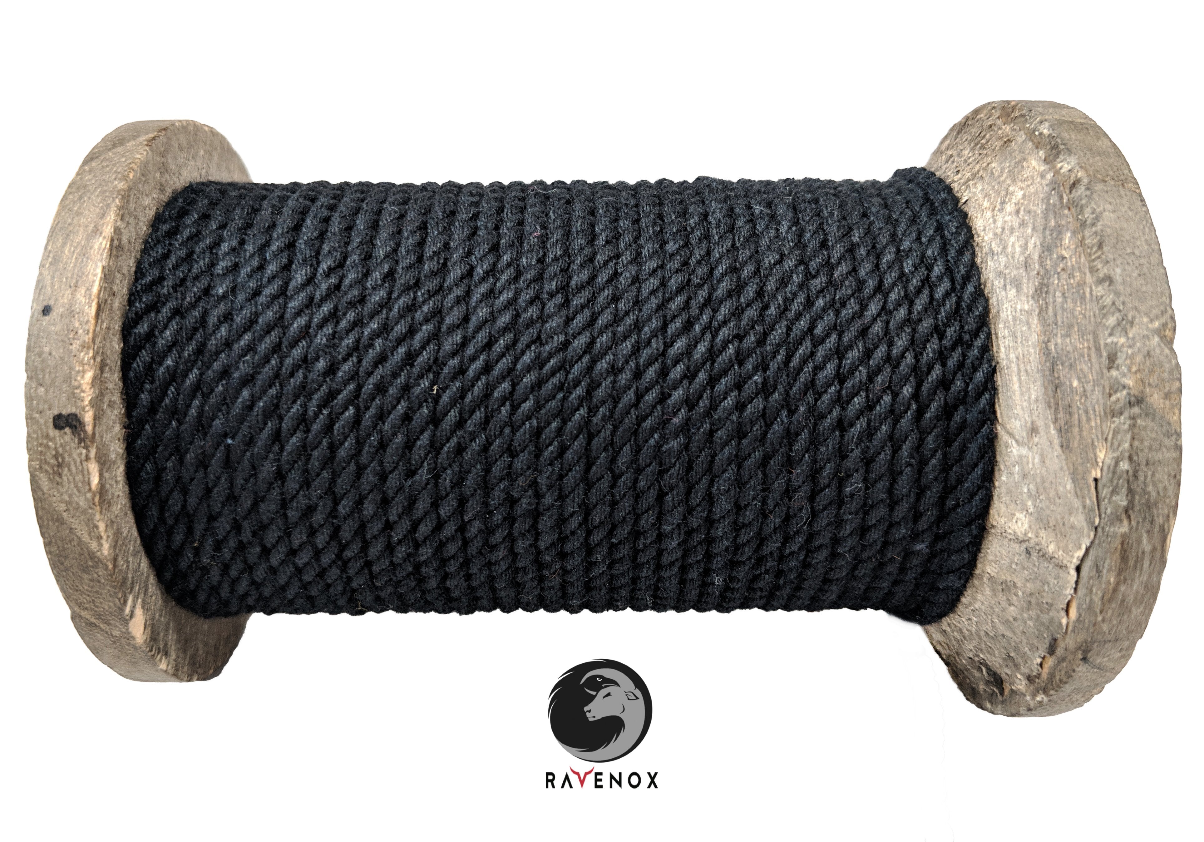 Ravenox Black Cotton Macramé Cord | Natural Cord for Macramé Projects