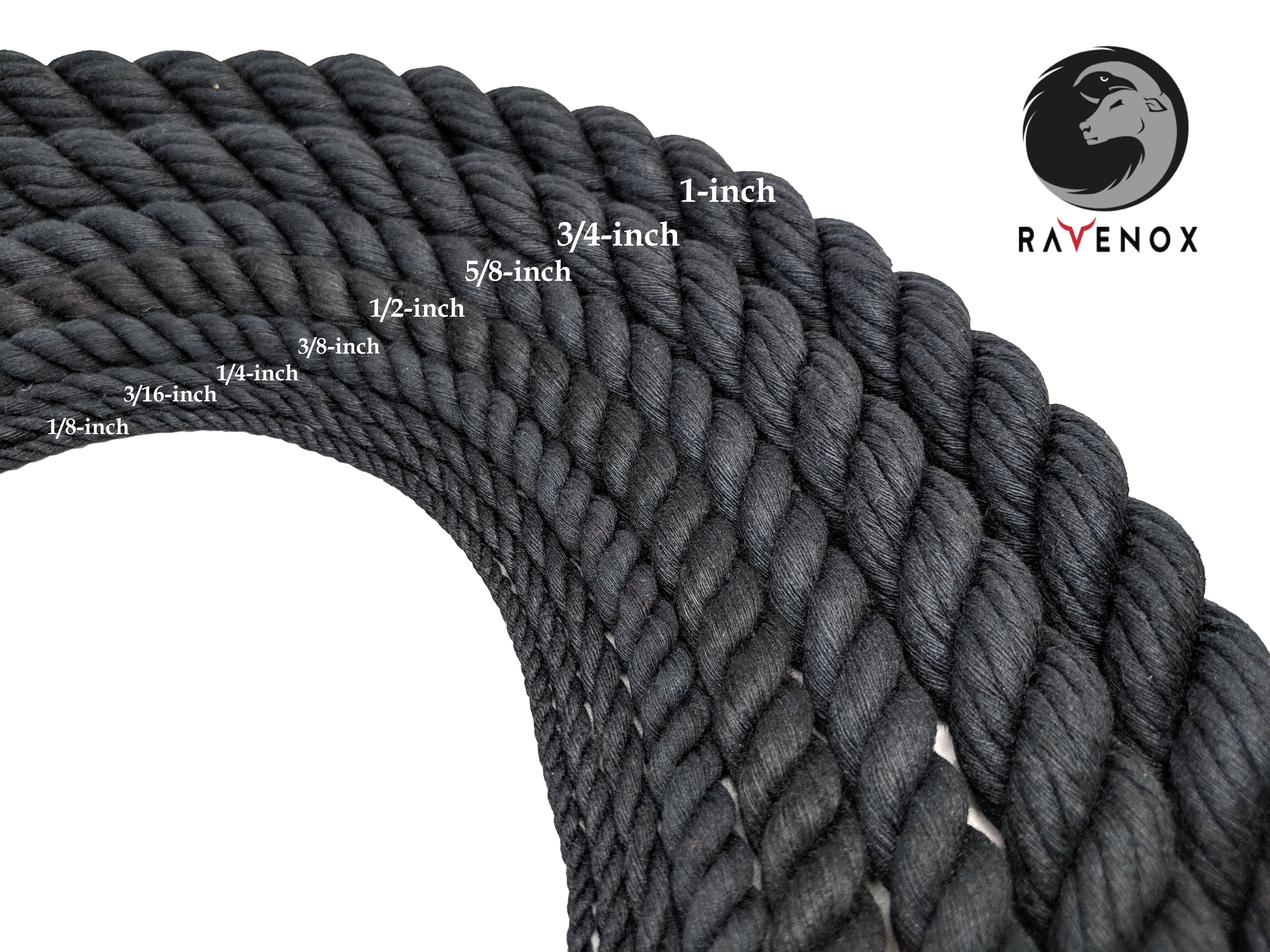 Ravenox Black Twisted Cotton Rope | Great Prices & Wide Variety