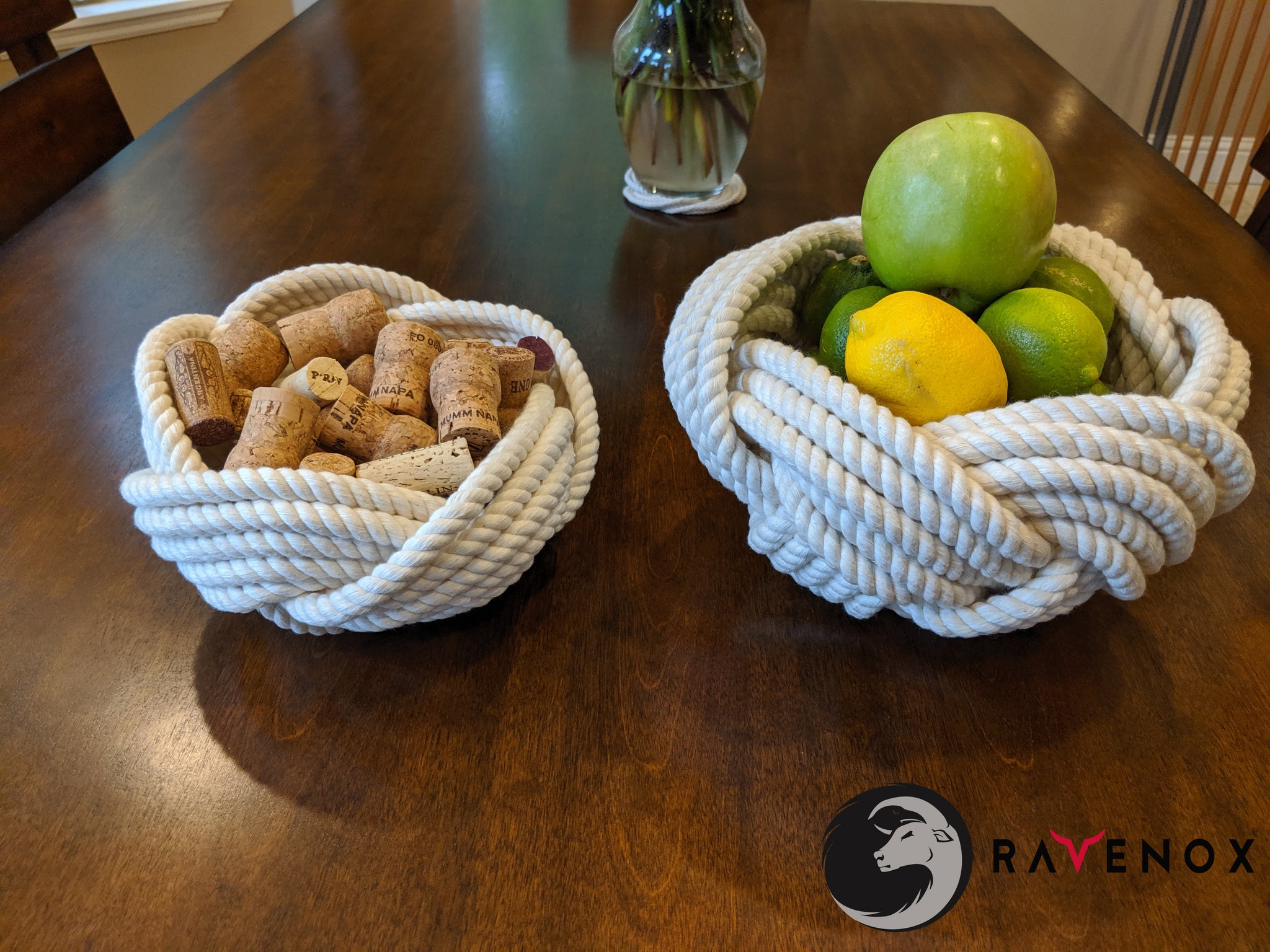 Ravenox Rustic Nautical Table Bowls | Twisted Cotton Rope Bowl