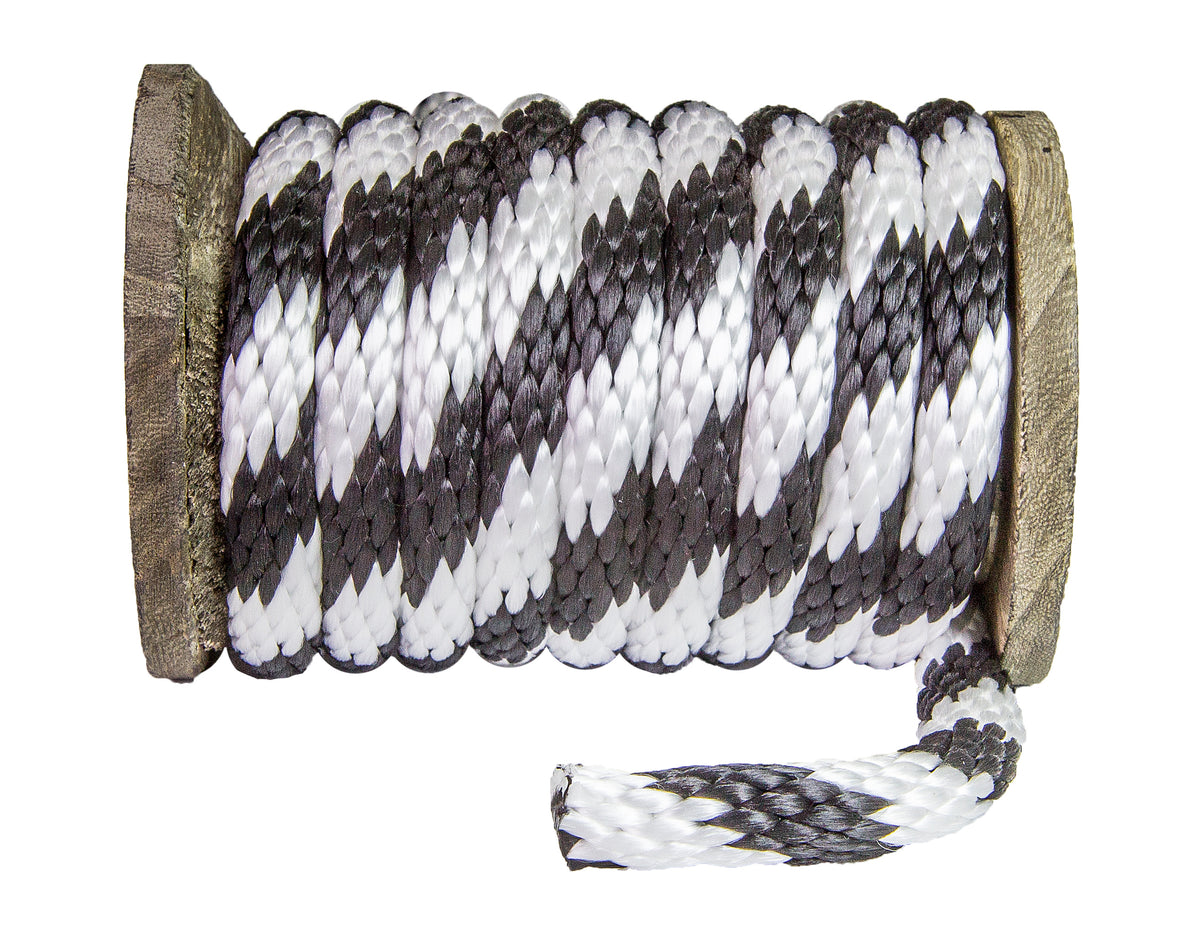 Ravenox Solid Braid Utility Rope | Black & White MFP Derby Rope