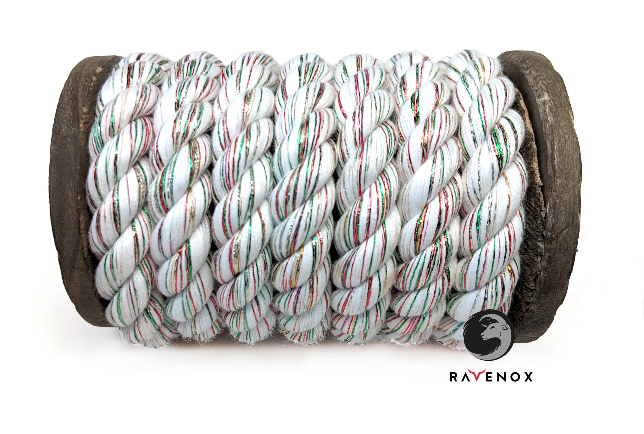 Ravenox Snow White Glitter Rope | Twisted Cotton Cord for DIY