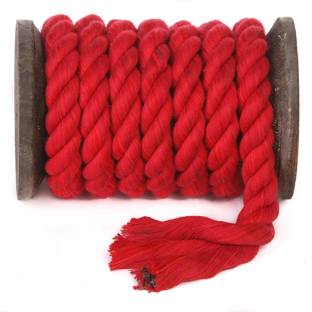 Ravenox Red Twisted Cotton Rope | Soft Cords for Arts & Crafts